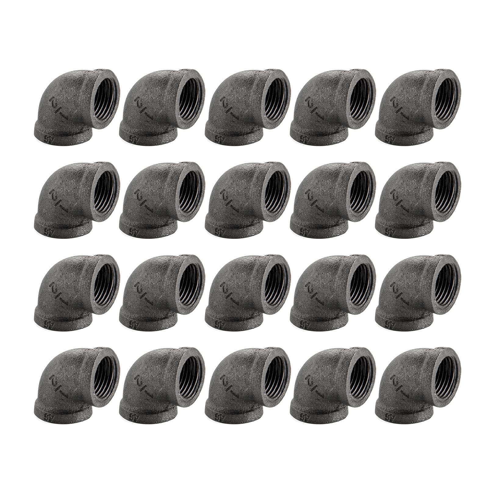 Snapklik.com : 1/2" Pipe Fitting Elbow - 20 Pack Industrial Pipe ...