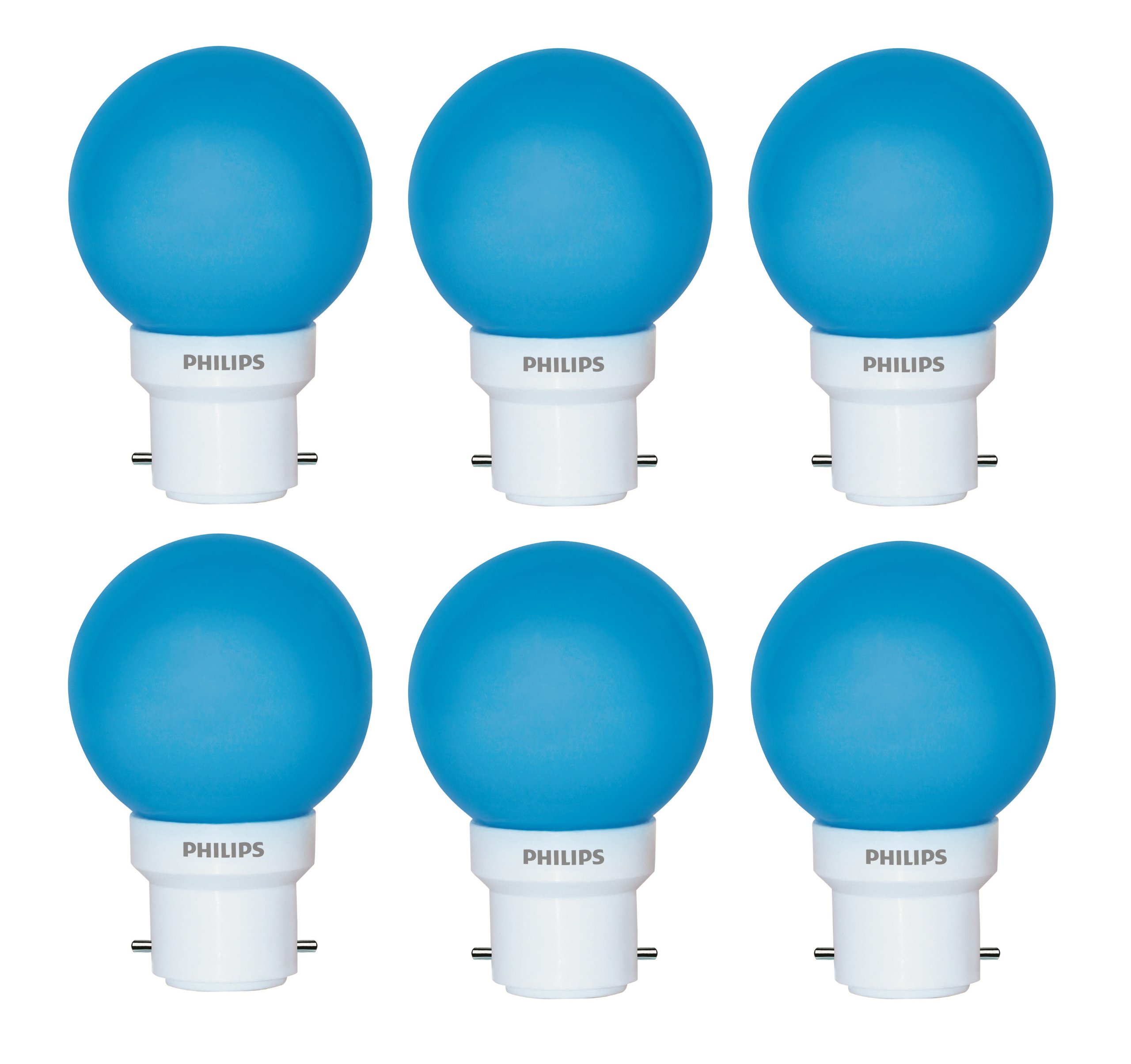 Buy PHILIPS 0.5W LED Blue Bulb, Pack of 6, (Deco Mini) Online at Low ...