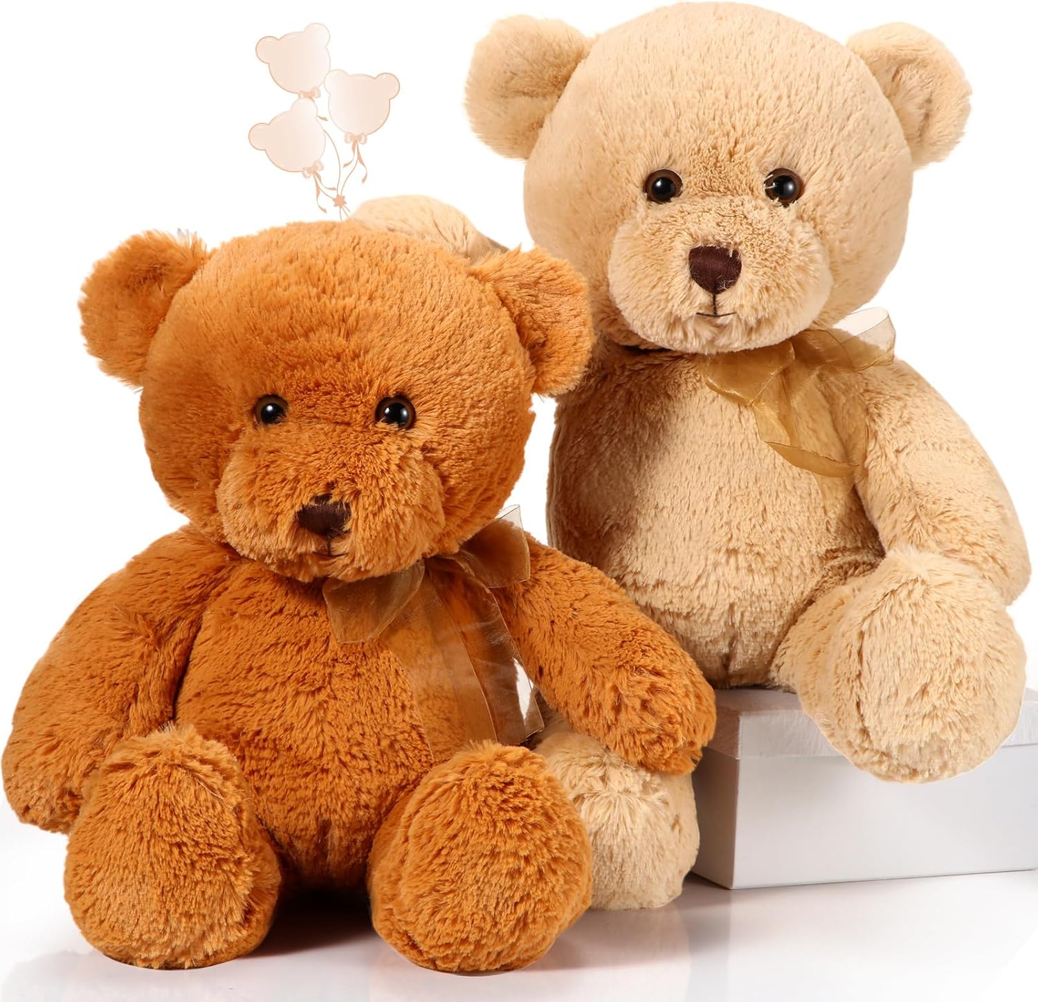 Amazon.com: Wettarn 2 Pack Plush Bear Stuffed Animal 18 Inch Cuddly ...