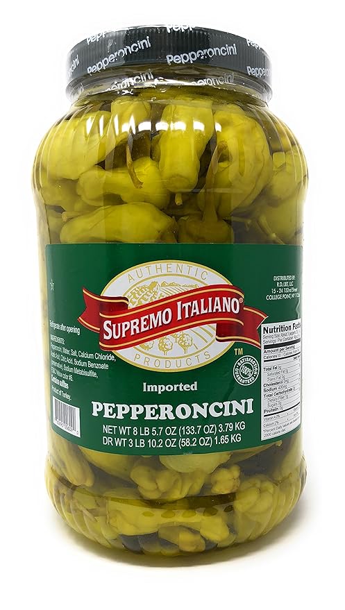 Amazon.com : Supremo Italiano: Pepperoncini 1 Gallon : Chile Peppers ...