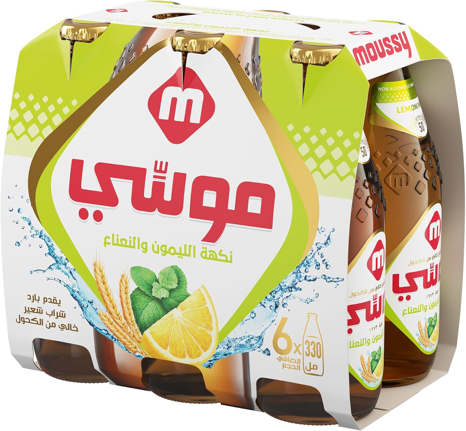 Moussy Lemon Mint Flavor Malt Beverage Drink 6 X 330 ml : Buy Online at ...