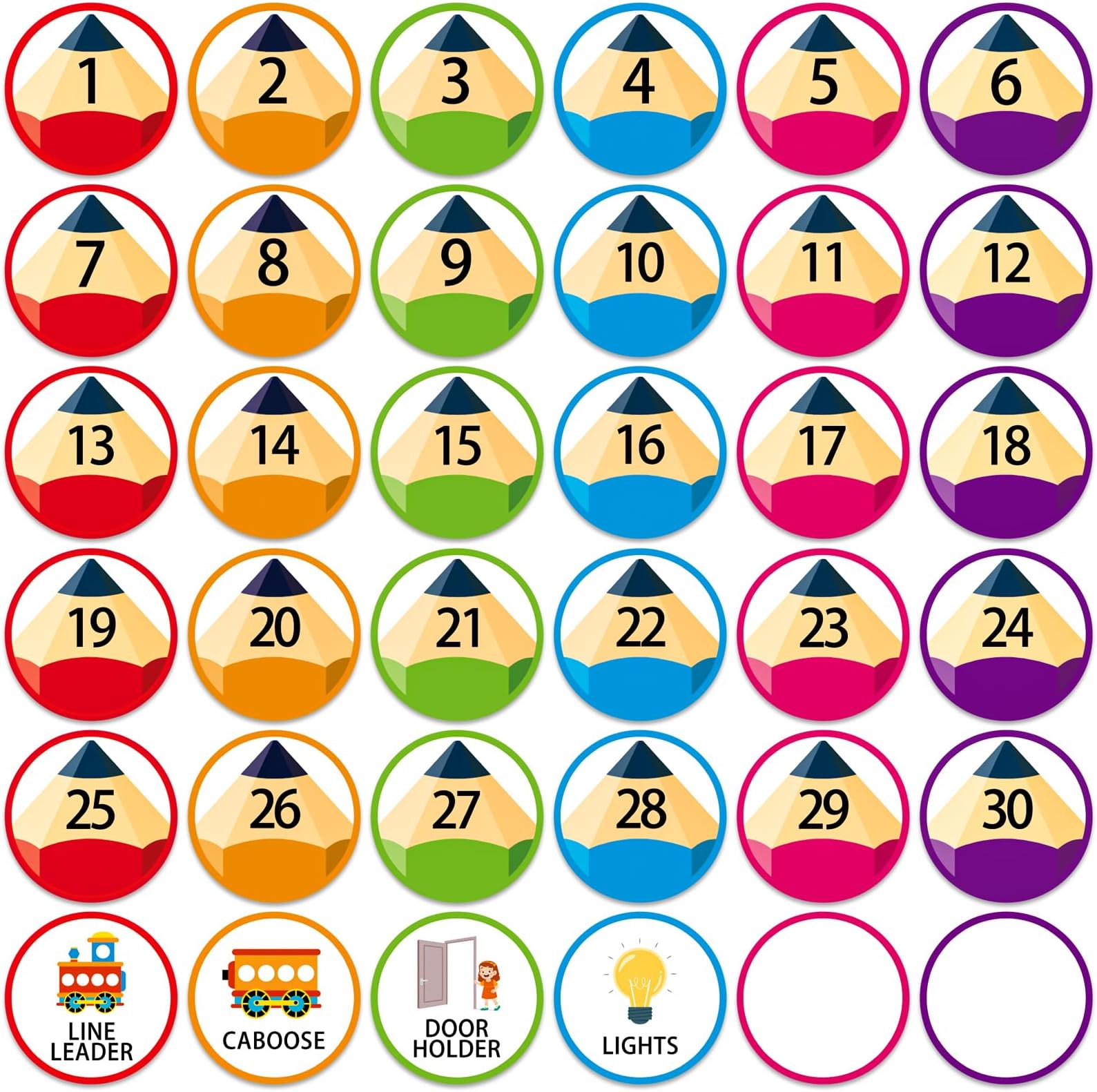 Amazon.com: PETCEE Classroom Line Up Spots - 4" Line up Spots for ...