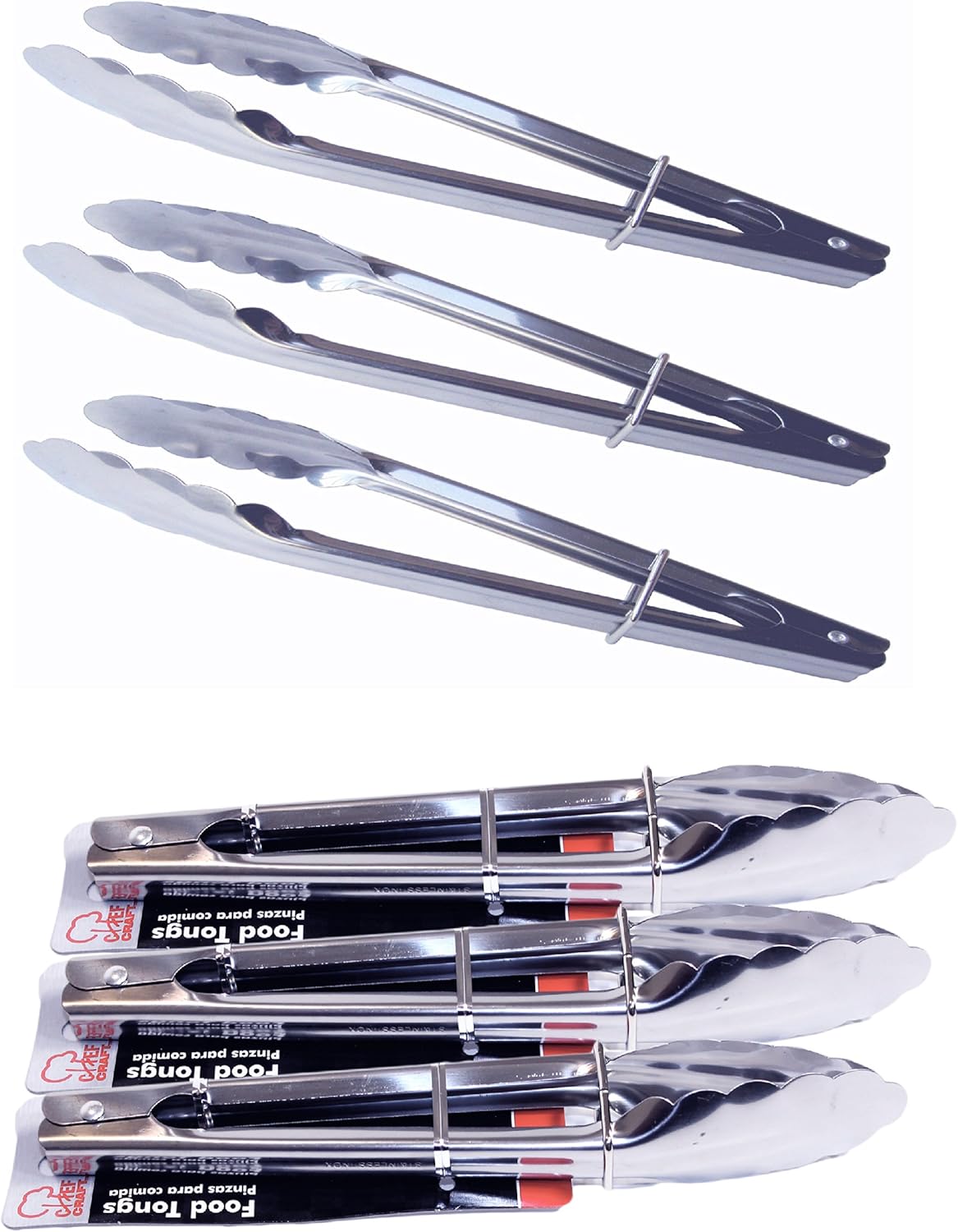 Amazon.com: Chef Craft FBA_21451 Set of 3 Stainless Steel 9 Inch Long ...