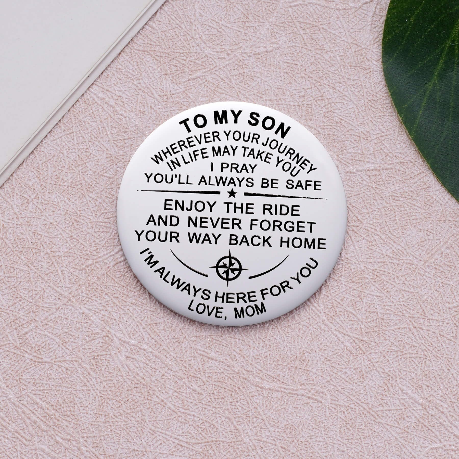 Snapklik.com : Pocket Hug Token For Son - Double Sided Message Engraved ...