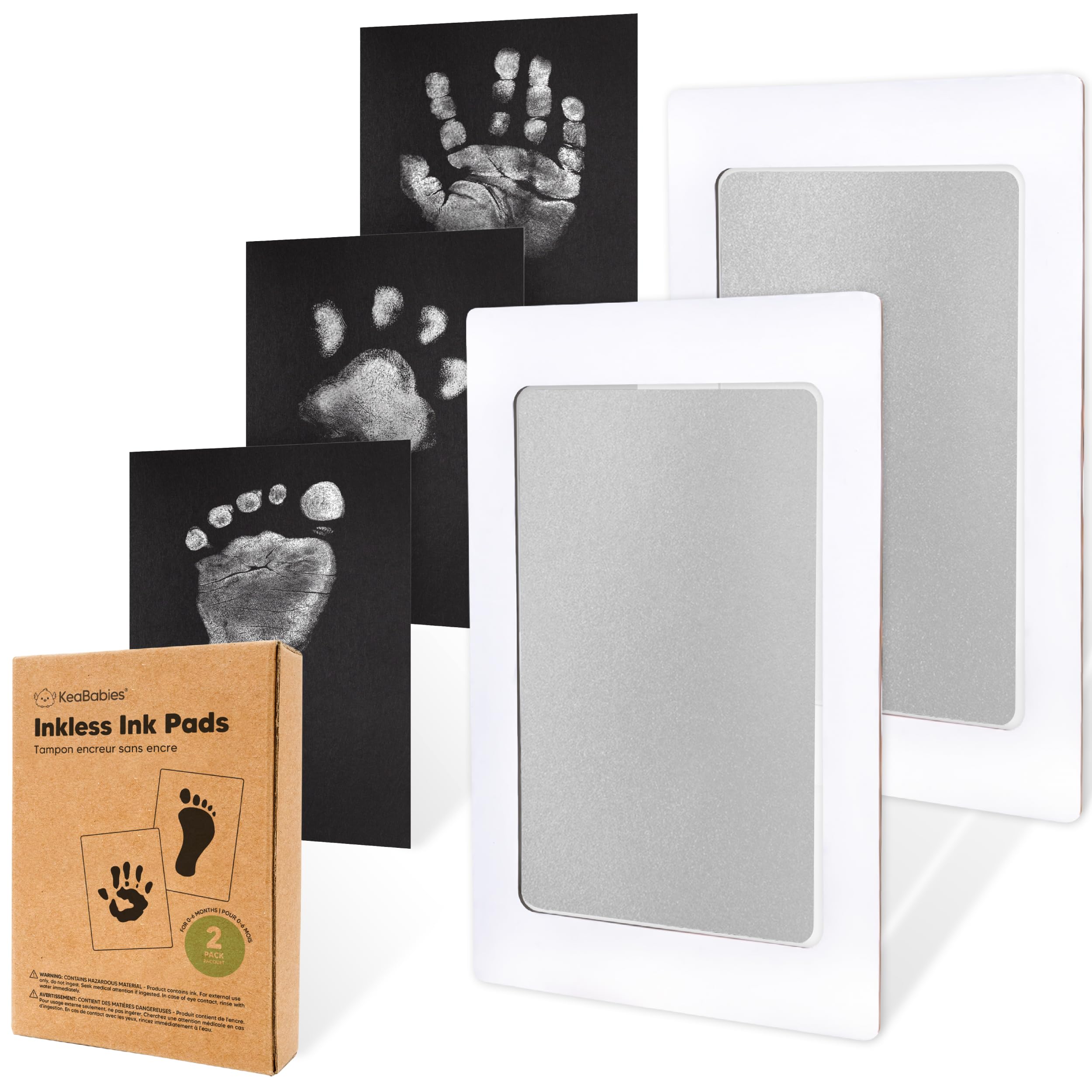 Amazon.com : 2-Pack Inkless Hand and Footprint Kit - Ink Pad for Baby ...