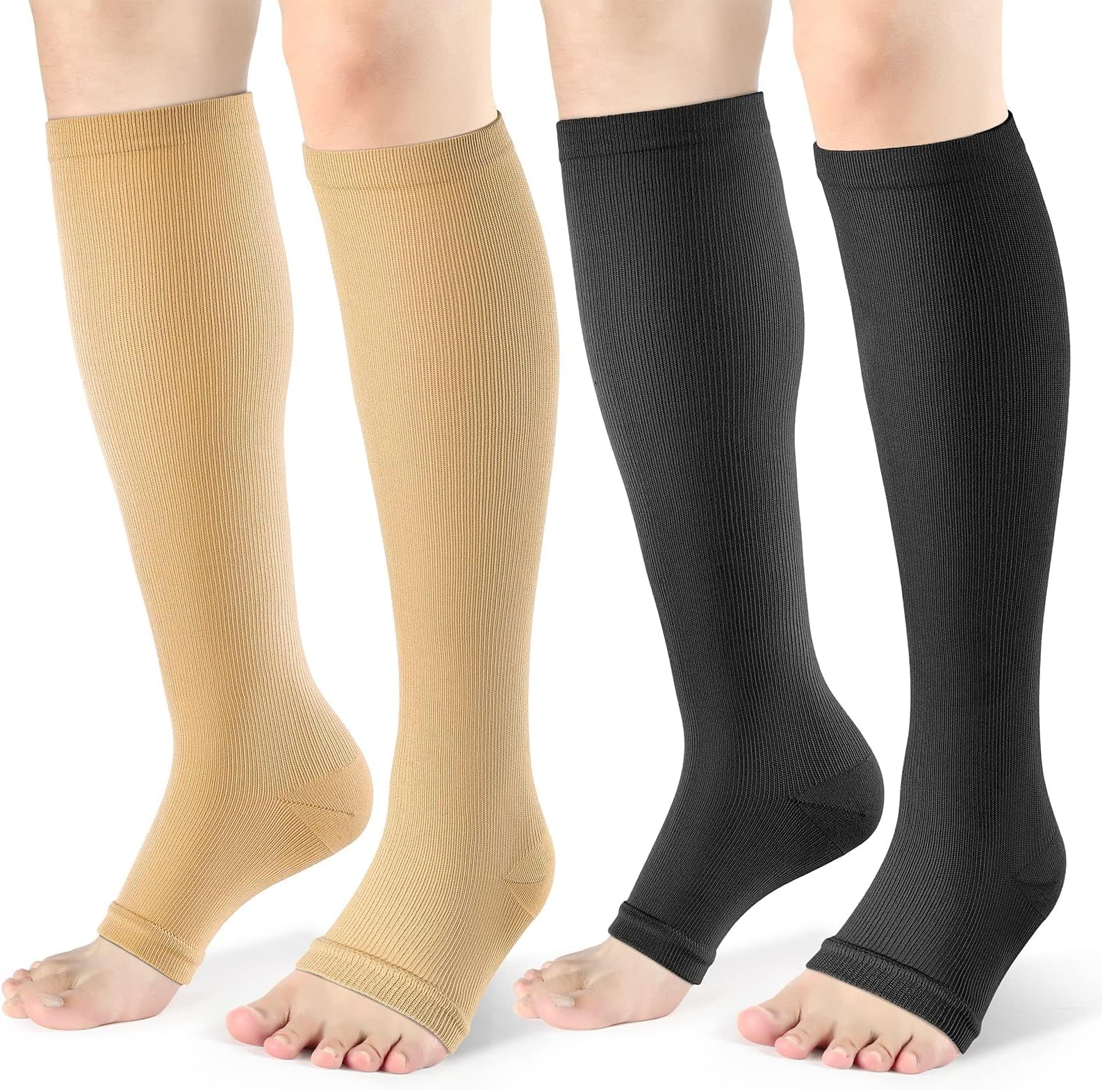 Amazon.com: cerpite Zipper Compression Socks Men & Women - 2 Pairs Of ...