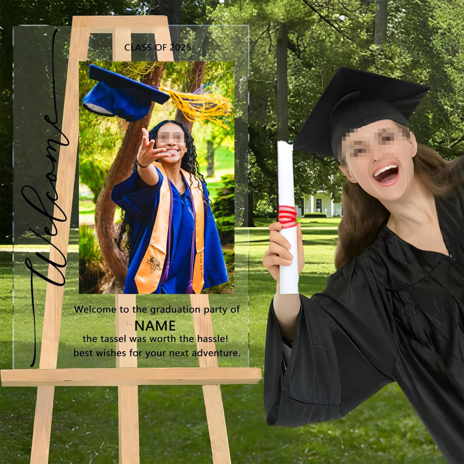 Snapklik.com : Dicodes Personalized Graduation Acrylic Welcome Sign