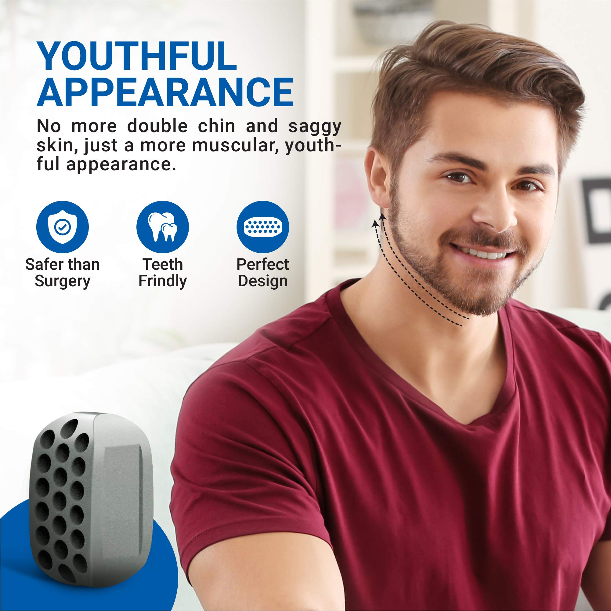 JawRise Jaw Exerciser - Jawline Sculpting Tool for man & woman -Perfect ...