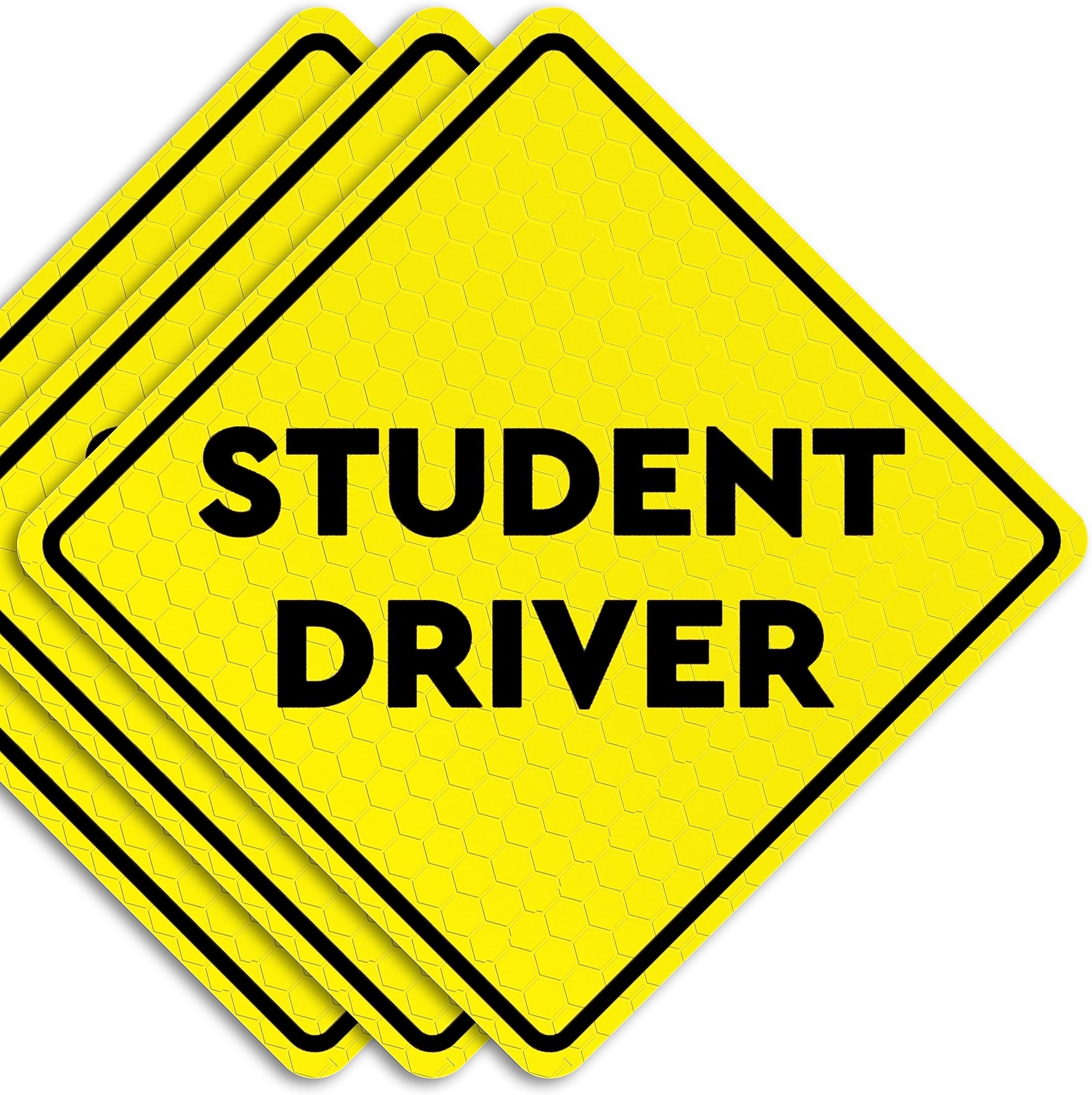 Amazon.com: ASSURED SIGNS Student Driver Car Magnet Sticker Signs - 3 ...