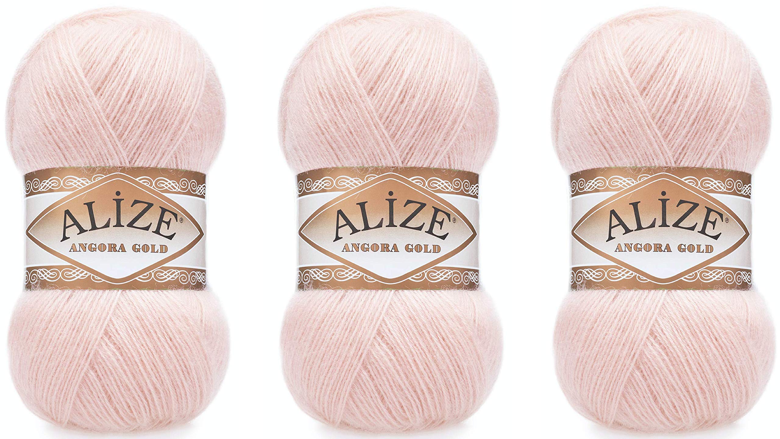 Amazon.com: Alize Angora Gold Yarn 20% Wool 80% Acrylic Lot of 3skn ...