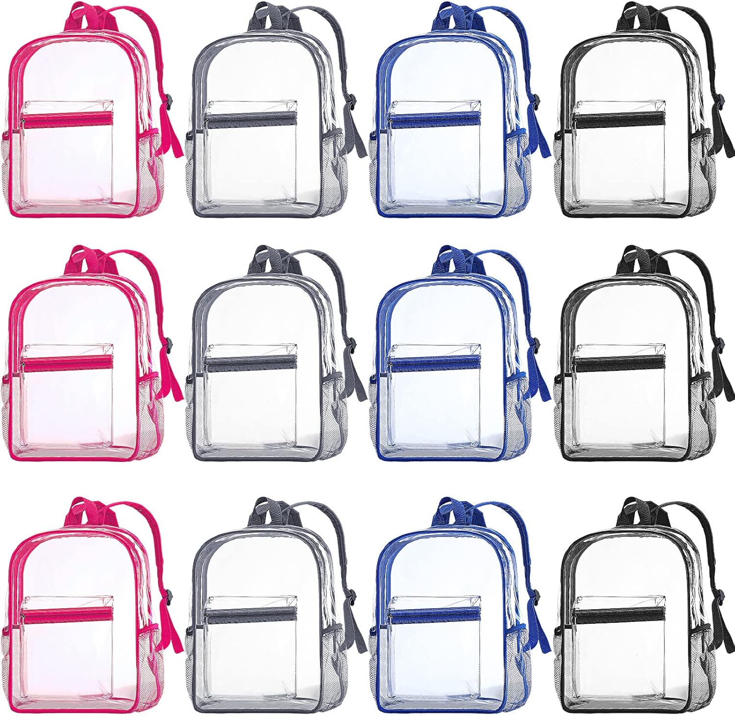 Amazon.com | WILLBOND 12Pack Clear Backpack Heavy Duty Transparent ...