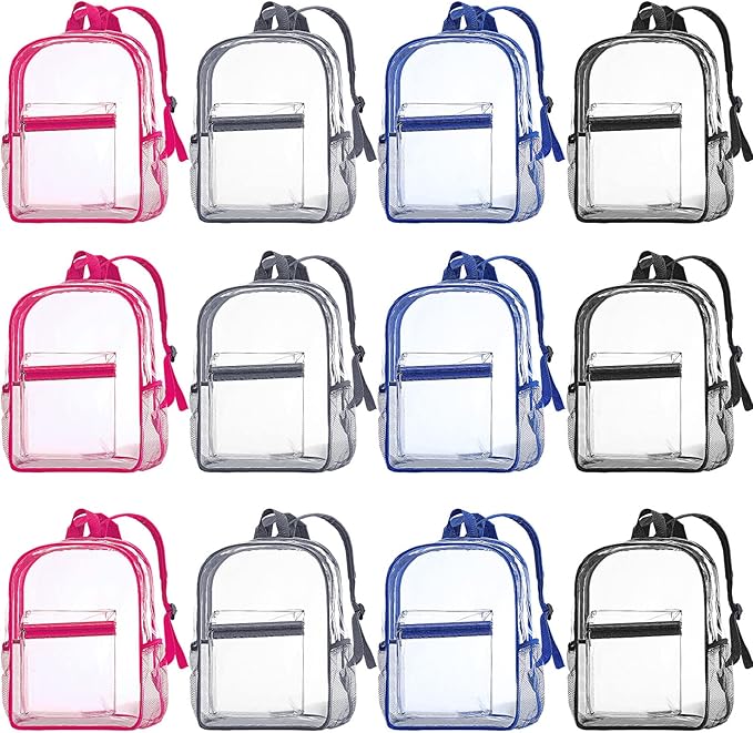 Amazon.com | WILLBOND 12Pack Clear Backpack Heavy Duty Transparent ...