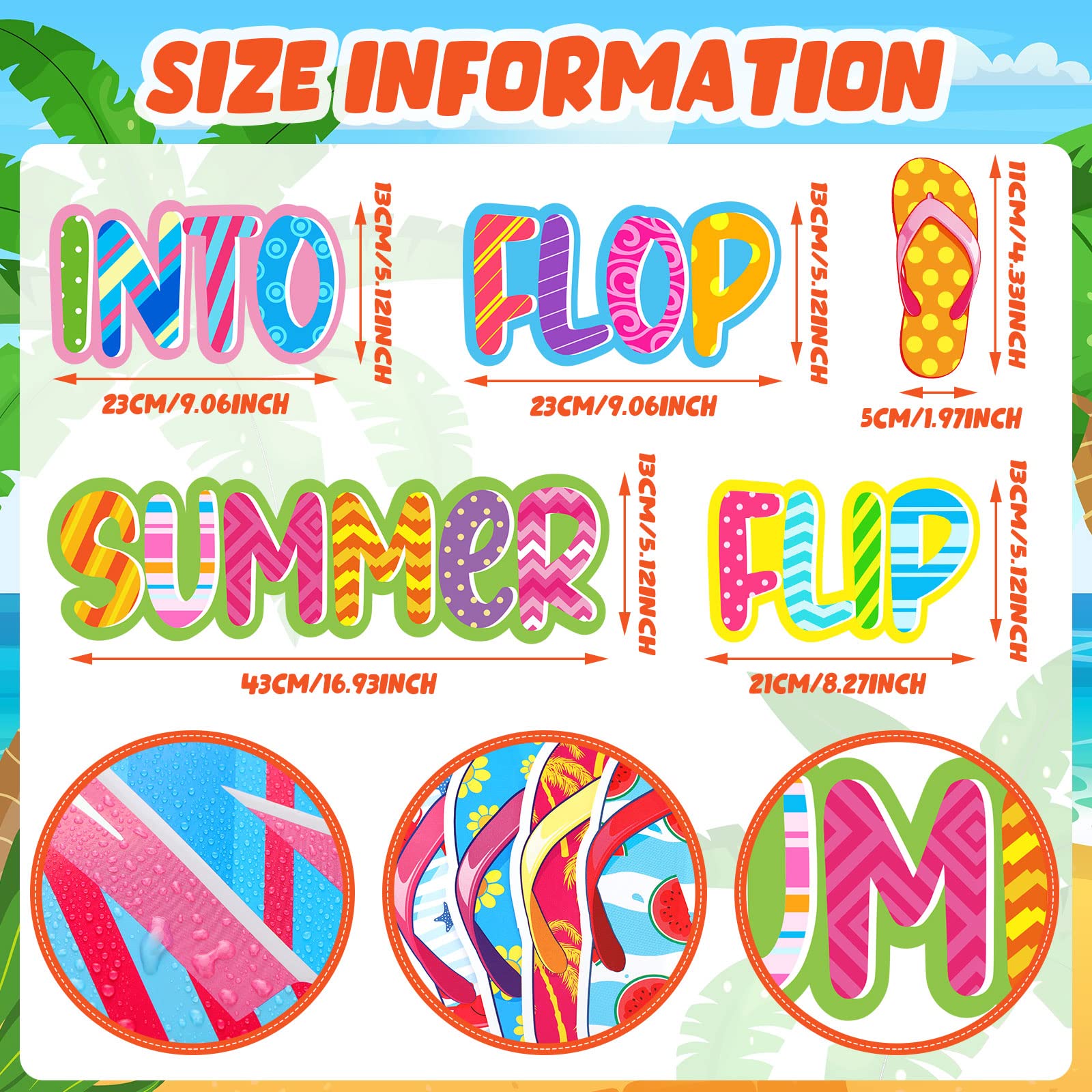 Snapklik.com : 72 Pcs Summer Bulletin Board Set Flip Flop Accents ...