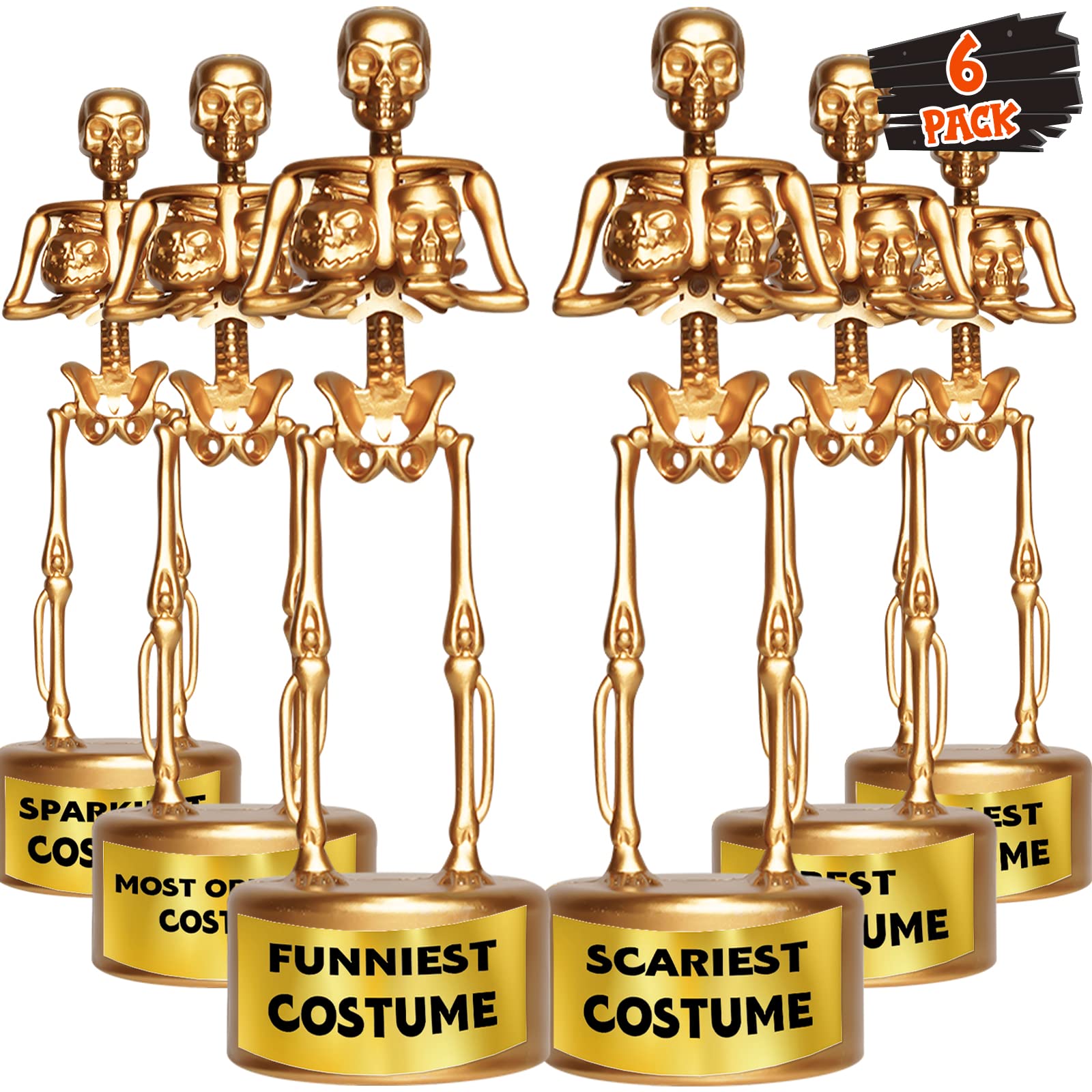 Snapklik.com : 6 Halloween Best Costume Skeleton Trophy, Halloween ...
