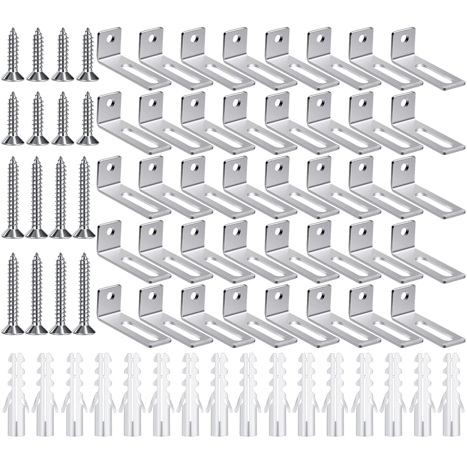 Oudain 40 Set Whiteboard Brackets Whiteboard Installation Hardware Kit ...