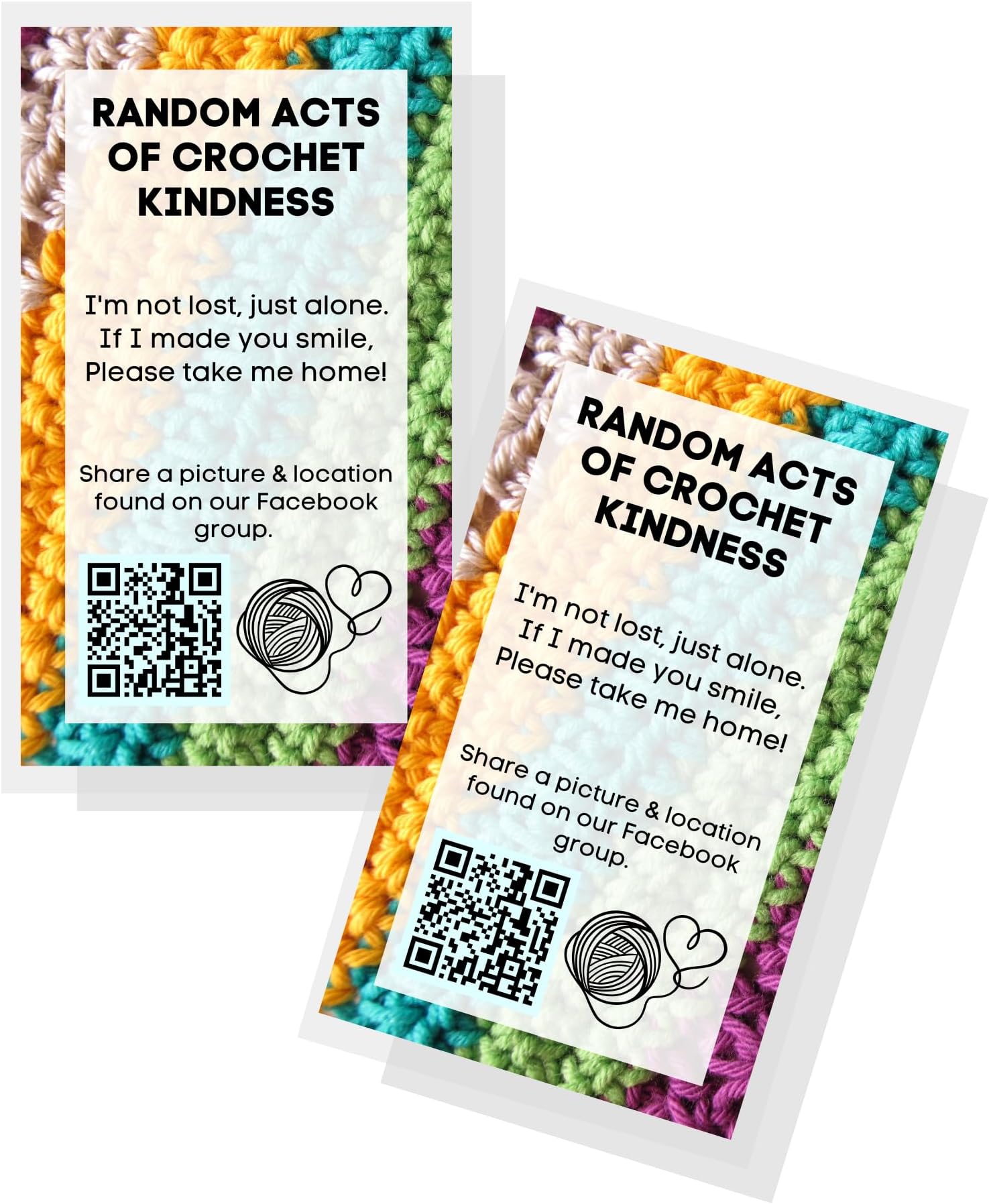 Amazon.com: Random Acts of Crochet Kindness Gift Tags | 50 pk 2 x 3.5 ...