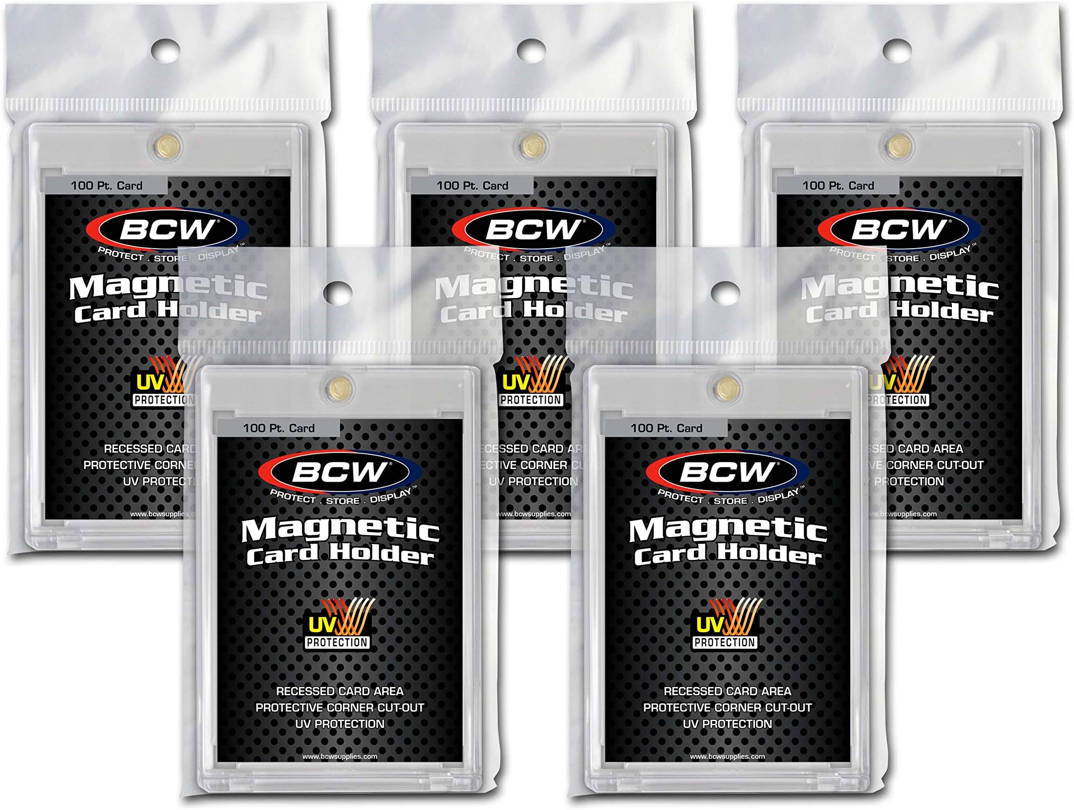 Amazon.com : BCW 130 pt Magnetic Card Holders - 14 ct : Office Products