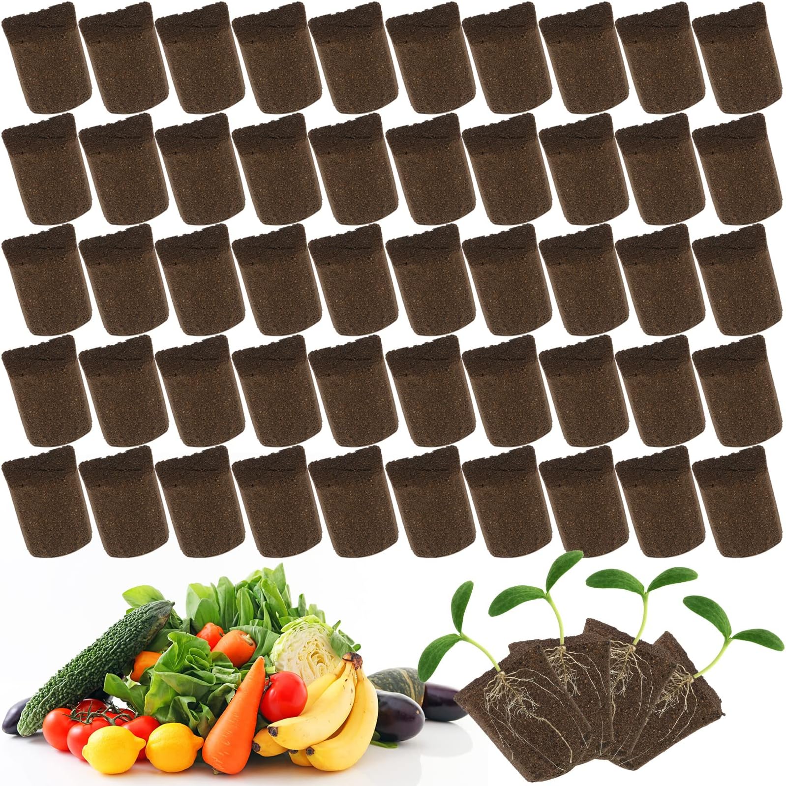 Amazon.com : Ziliny 200 Pcs Grow Sponges Pods Kit, Includes 100 Pcs ...