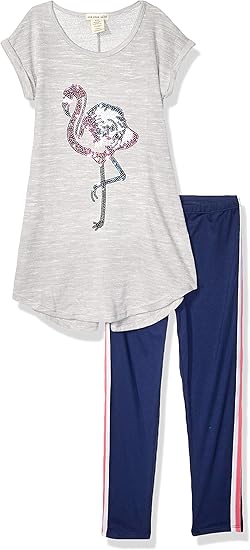 Amazon.com: One Step Up Girls' Big 2 Pc Knit Top and Legging Set, Gray ...