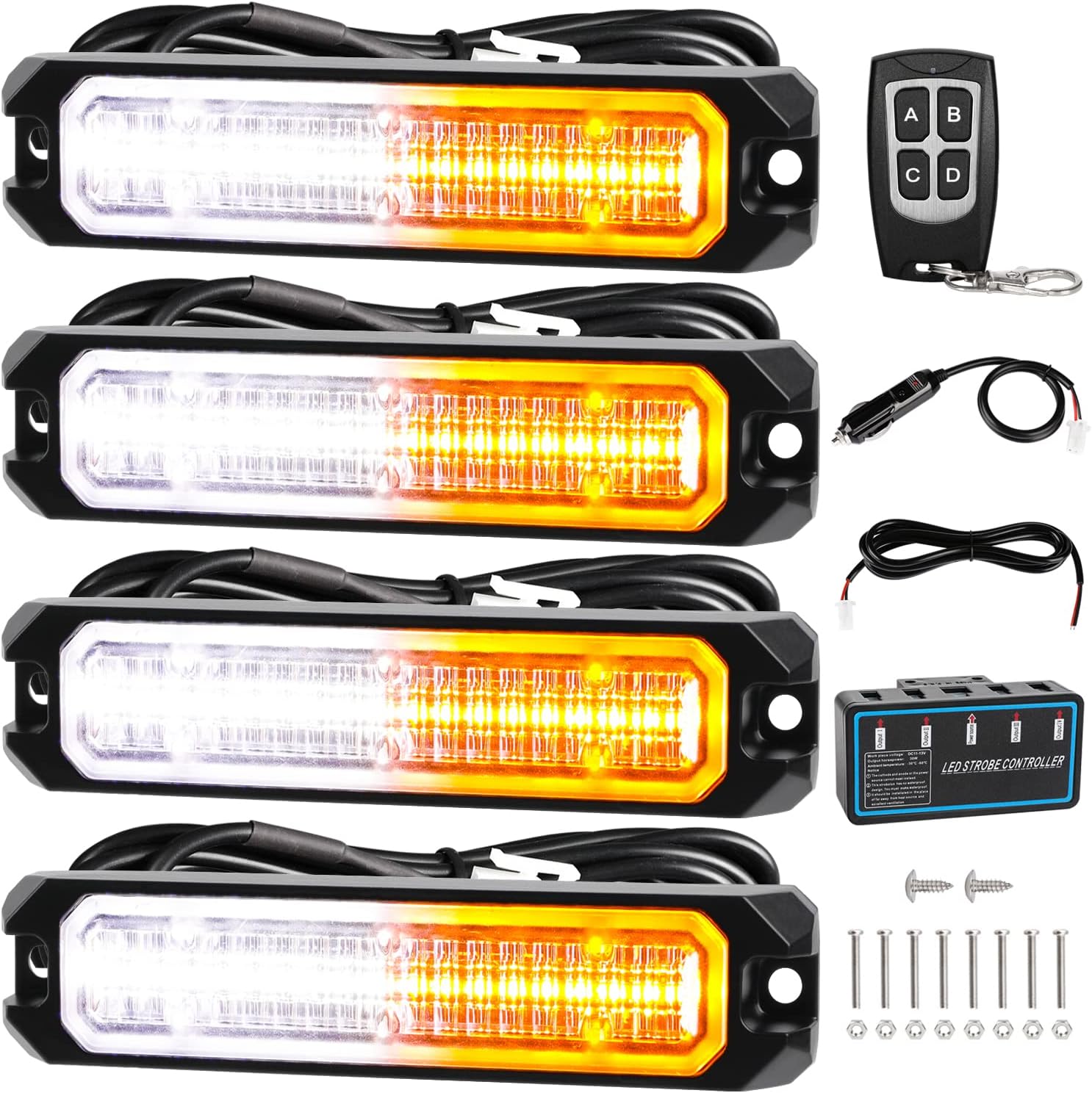 Amazon.com: LINKITOM 4pcs Ultra Slim Sync Feature Surface Mount 18-LED ...