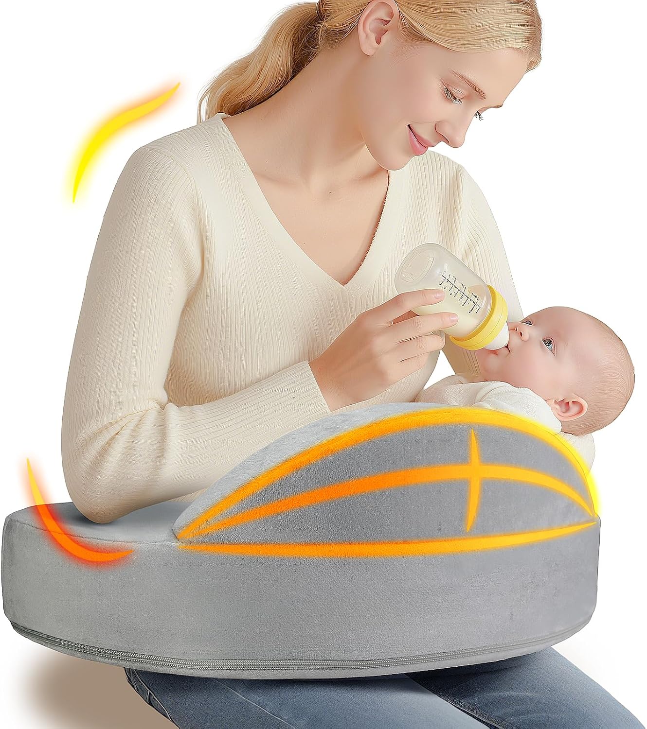 Memory Foam Nursing Pillow - Pioneering Safety Fence-Plus Size ...