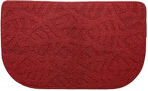 Amazon.com: Anti Slip Kitchen Floor Mat, Half Round Rug (Red, 30 x 18 ...