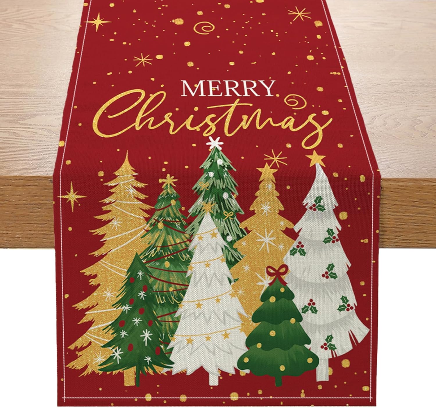 Amazon.com: Christmas Decorations - Merry Christmas Table Runner 13x72 ...