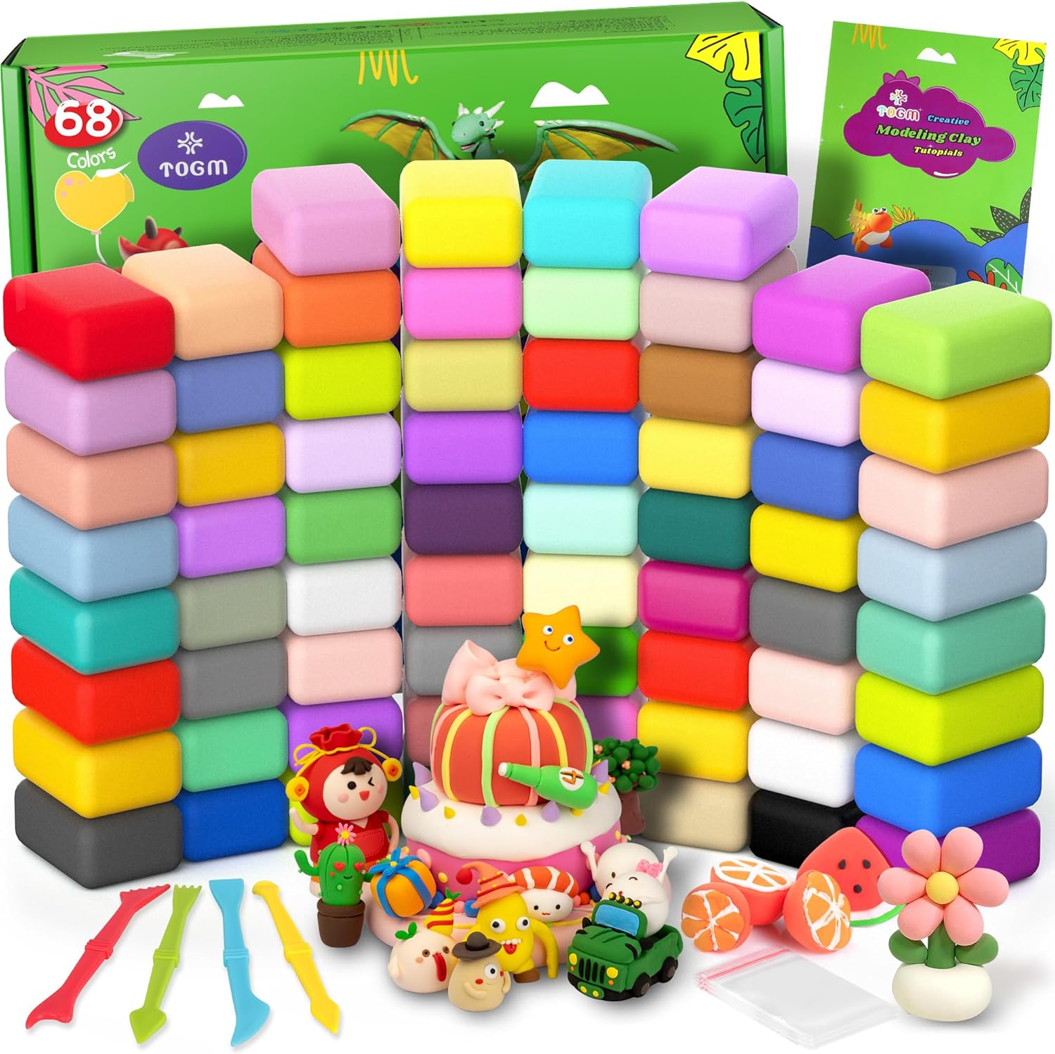 Amazon.com: Air Dry Clay for Kids,Modeling Clay Kit 68 Colors with ...