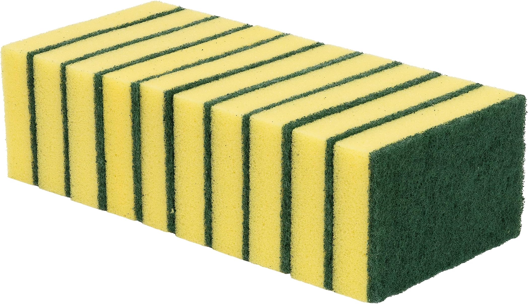 Green Yellow Industrial Sponge Scourers - pack of 10 By Ashland ...