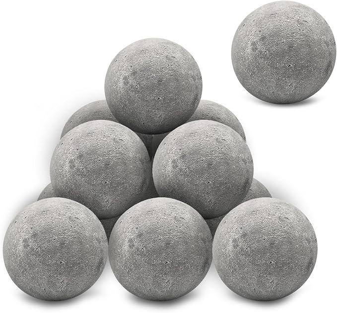 Amazon.com : Zhenx Ceramic Fire Balls, 4 Inch, Set of 12 Round Fire ...