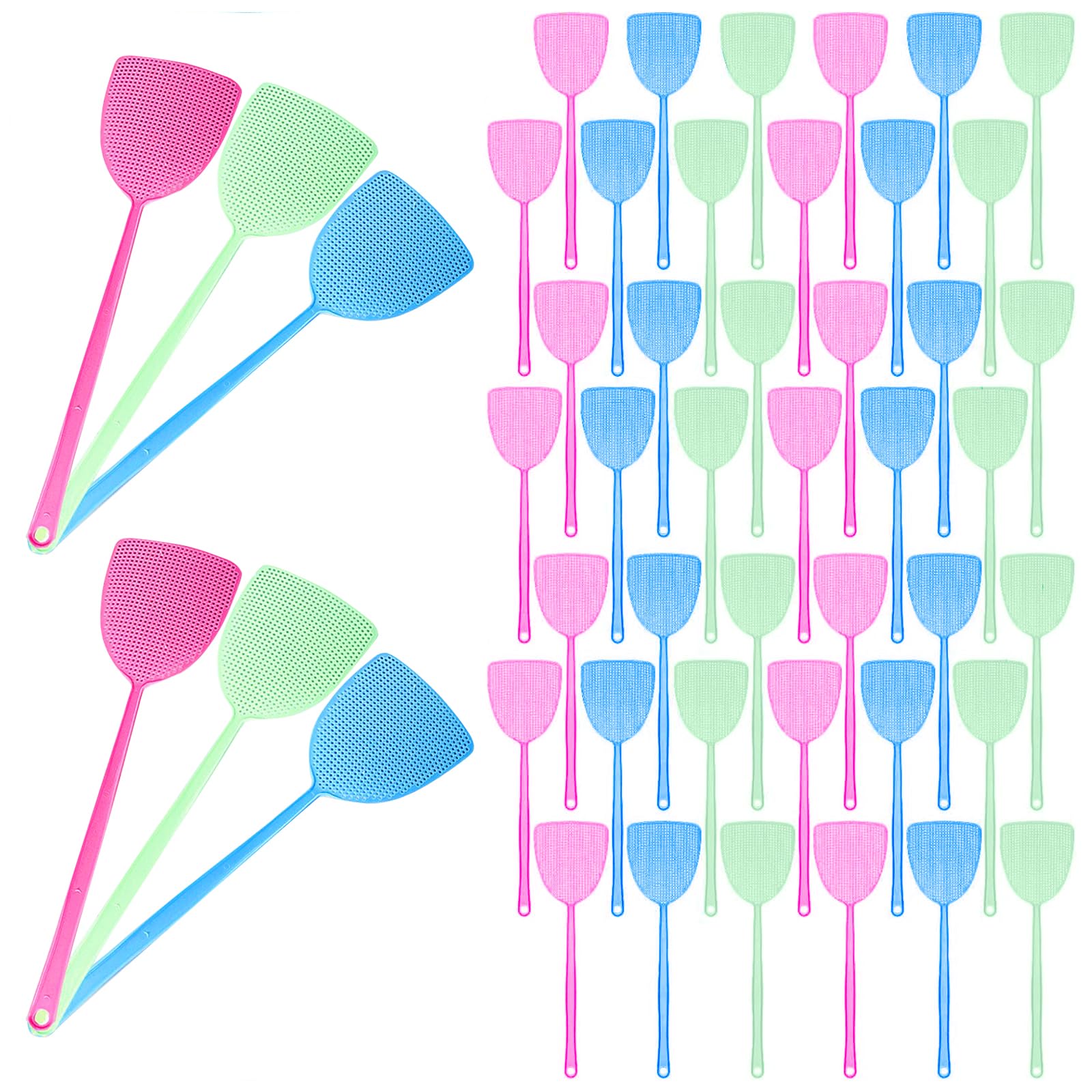 Amazon.com: 100 Pcs Fly Swatter Plastic Fly Swatters Heavy Duty ...