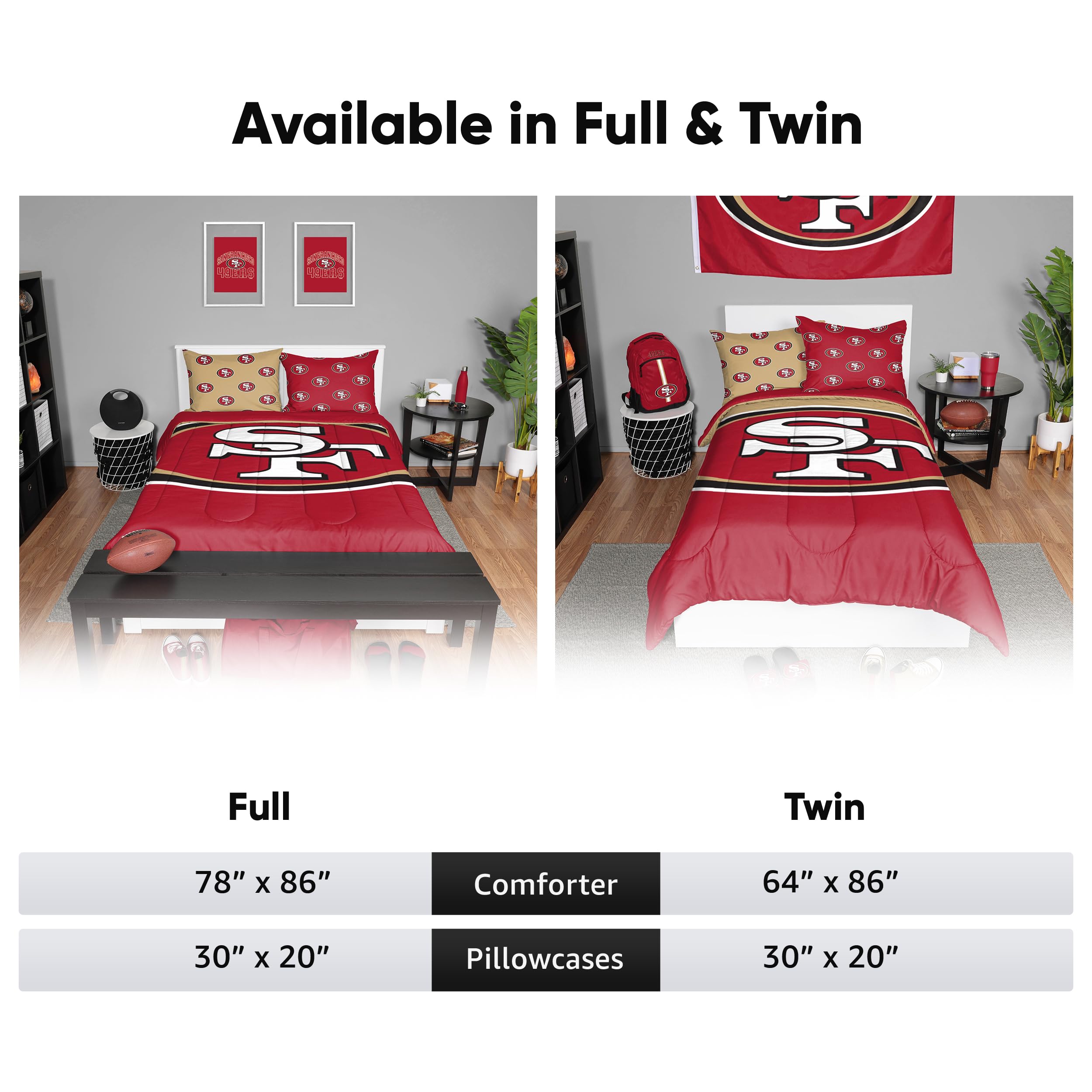 Snapklik.com : San Francisco 49ers NFL Team Color Bed In A Bag ...