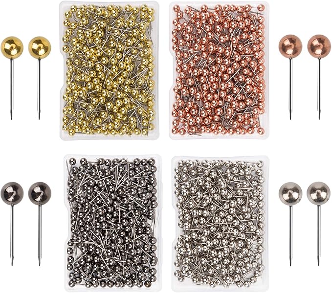 Amazon.com : AIEX 1000 Pieces Map Tacks Color Metal Map Push Pins for ...