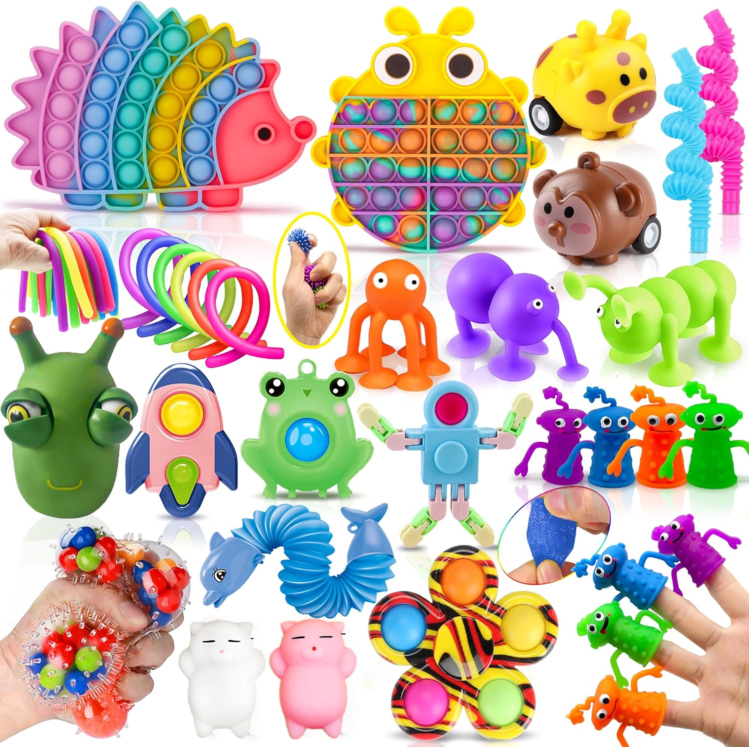 Lubibi Fidget Toys Set,31 Pcs Fidget Pack For Anxiety Relief Stress ...