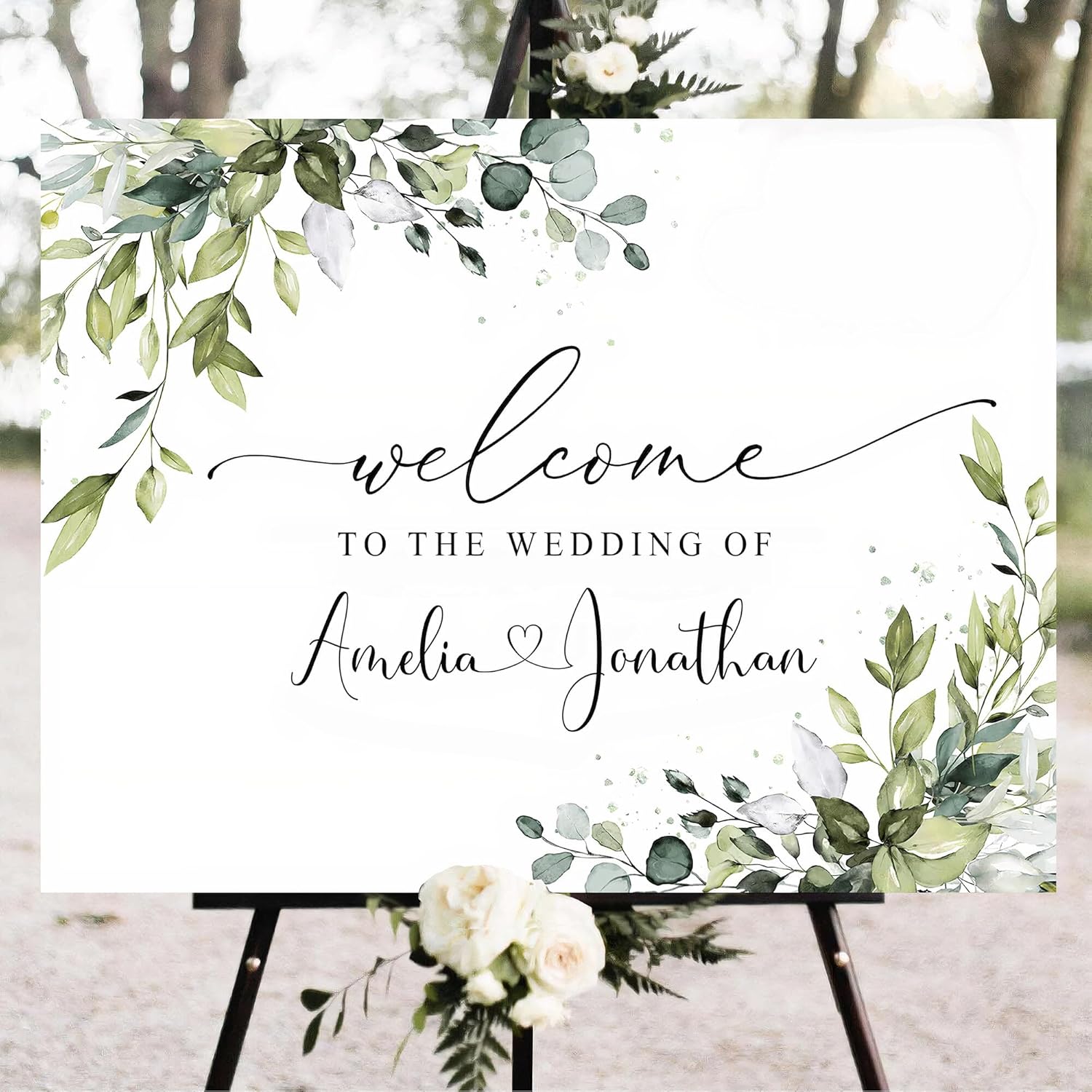 Amazon.com: Personalized Wedding Welcome Sign, Welcome To Our Wedding ...