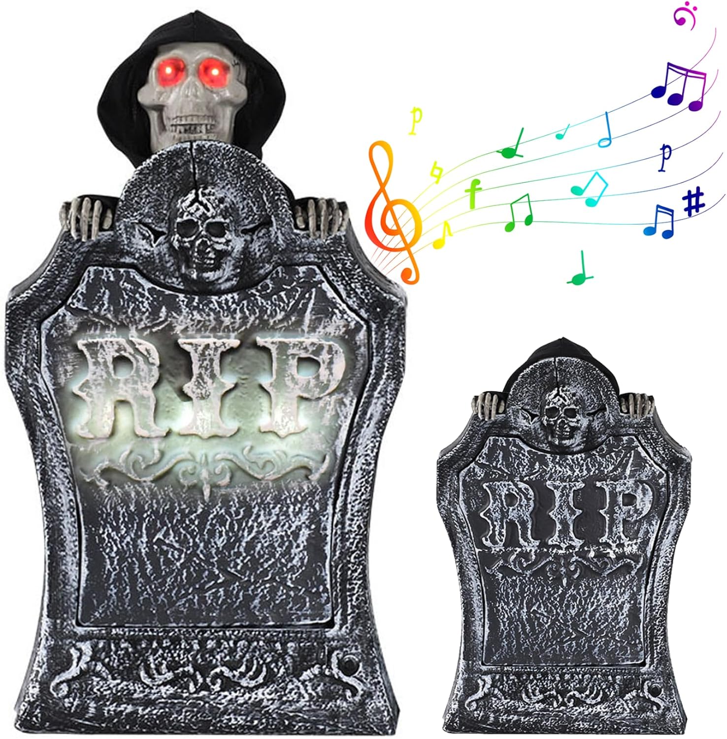 Amazon.com : KUYYFDS Halloween Animatronics, Halloween Tombstones, with ...