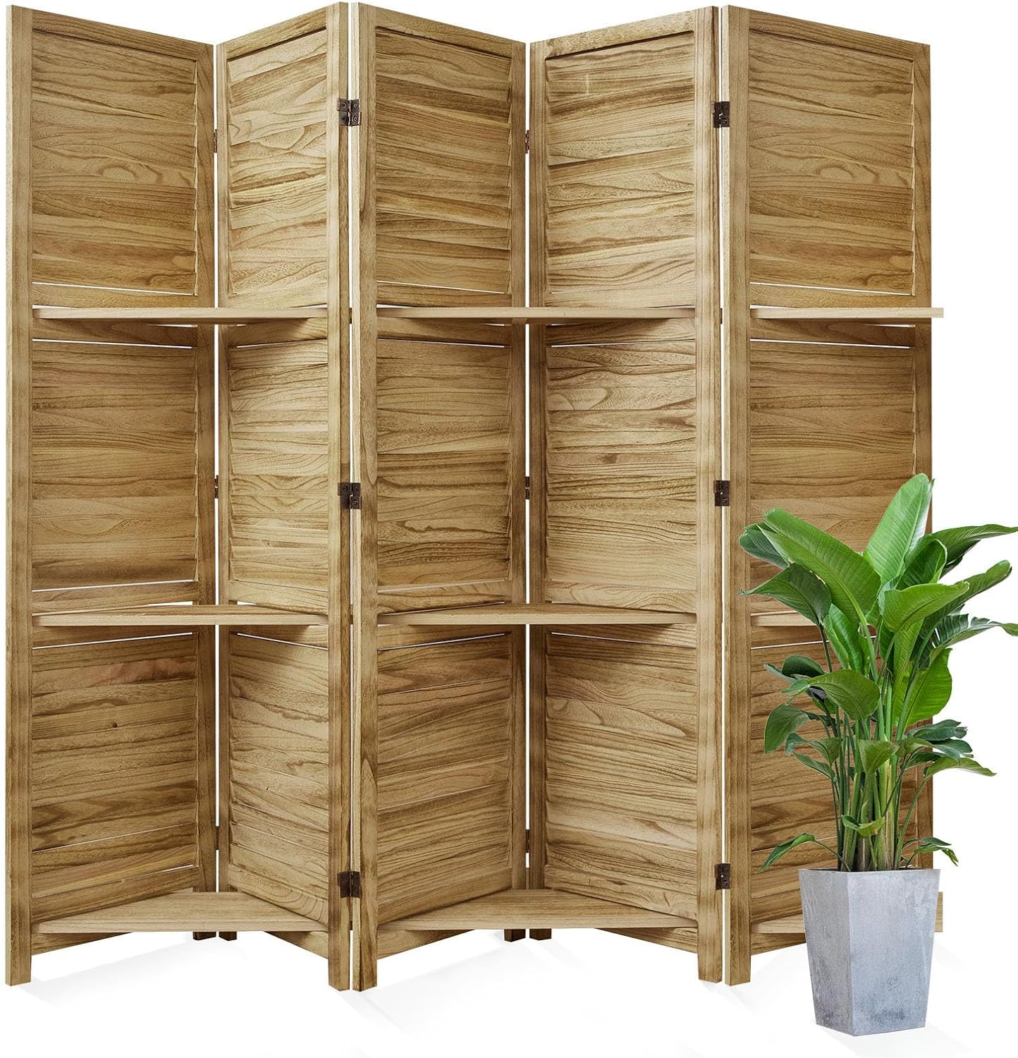Amazon.com - Partition Room Dividers, Folding Wood Privacy Screen with ...