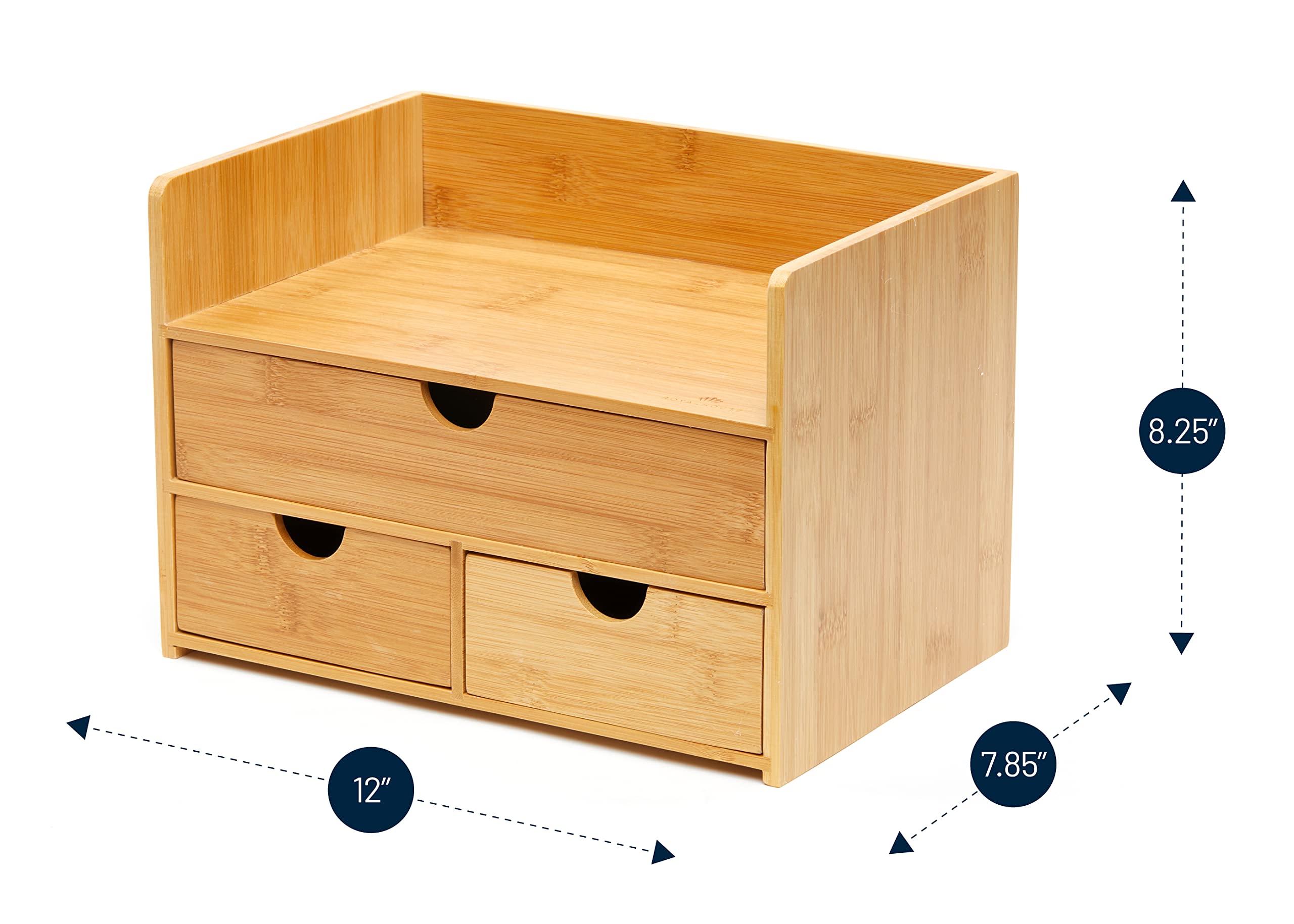 Snapklik.com : RoyalHouse Premium Natural Bamboo Desktop Organizer ...