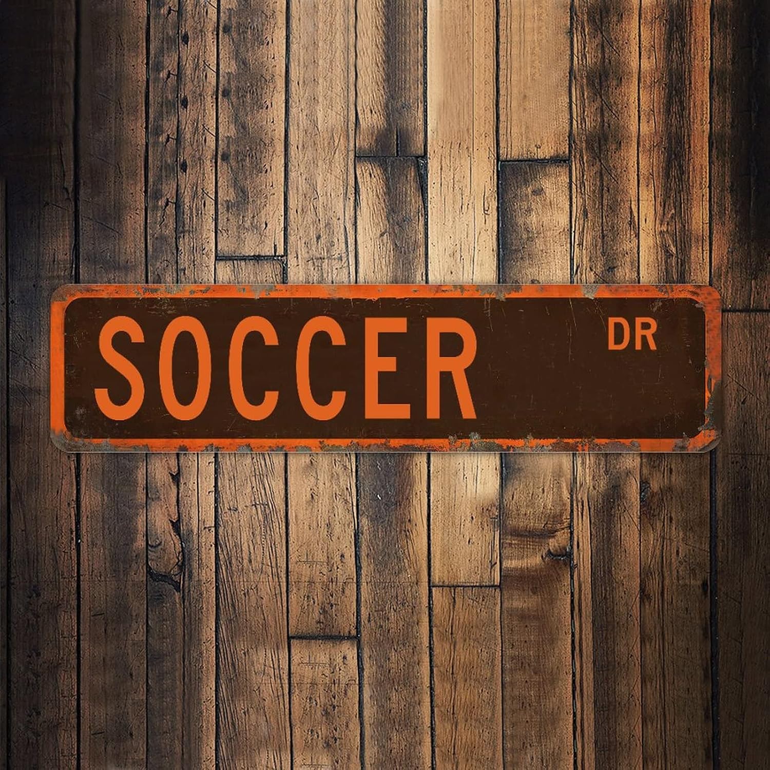 Amazon.com: Soccer DR Vintage Metal Sign Soccer Custom Street Sign ...