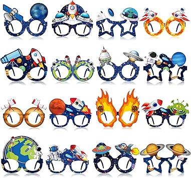 Amazon.com: Ireer 32 Pcs Space Party Favors Space Party Eyeglasses ...