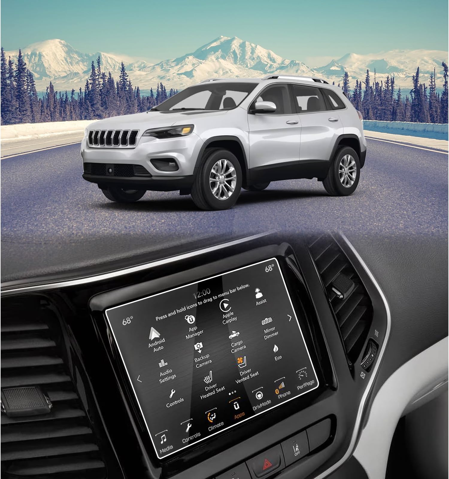 Amazon.com: Screen Protector For 2019-2025 Jeep Grand Cherokee, 8.4 ...