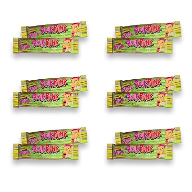 Sour Punk Candy Sticks In Apple Flavor - Pack Of 12 (40G Each), Sweet ...