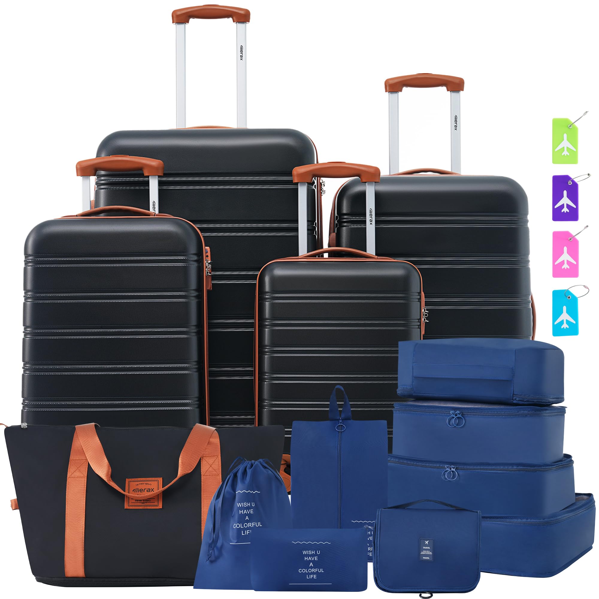 Amazon.com | Merax Luggage sets of 13 Piece 16 20 24 28 IN Carry on ...