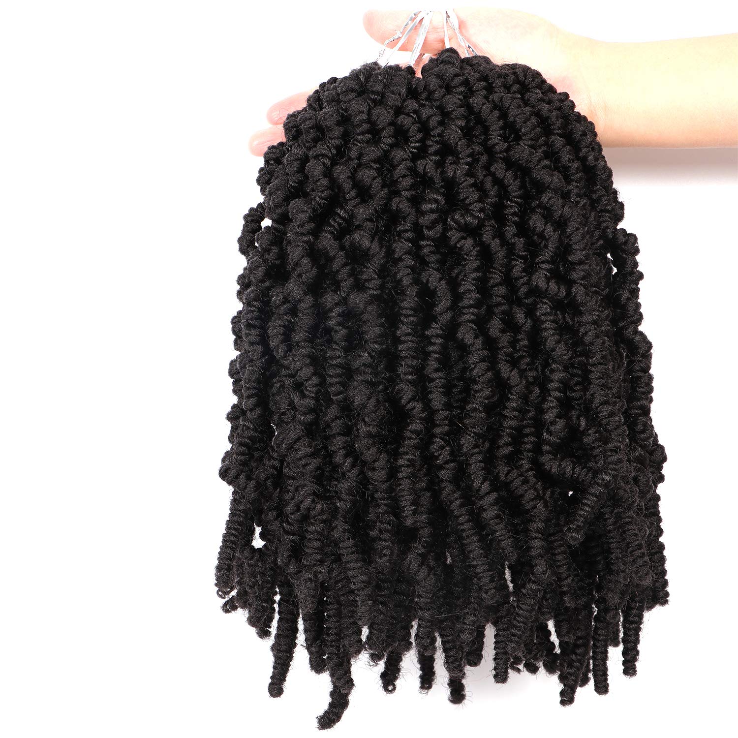 7 Packs 10 Inch Passion Twist Hair Pretwisted Spring Twist Hair Short ...