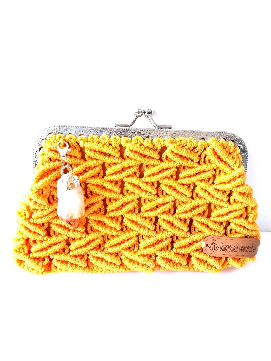 Amazon.com: Handmade Macrame Wallet with Citrine Stone, Boho Style ...