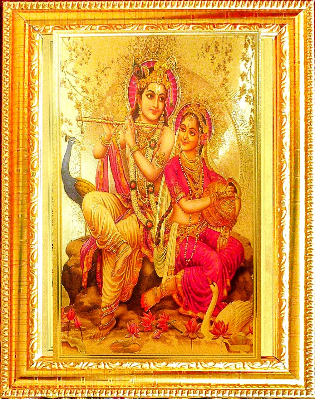 Buy SuninowRadha Krishna Photo Frame | God Photo Religious Framed ...