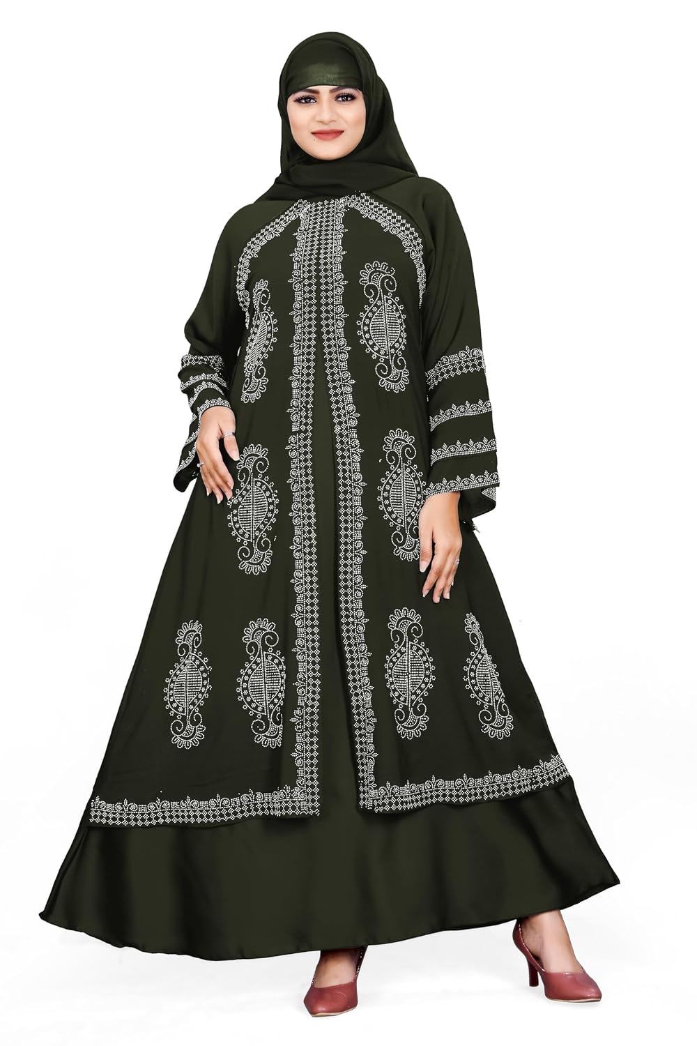 Buy Latest stylish simple work Long length Loose Fit One Piece Jilbab ...