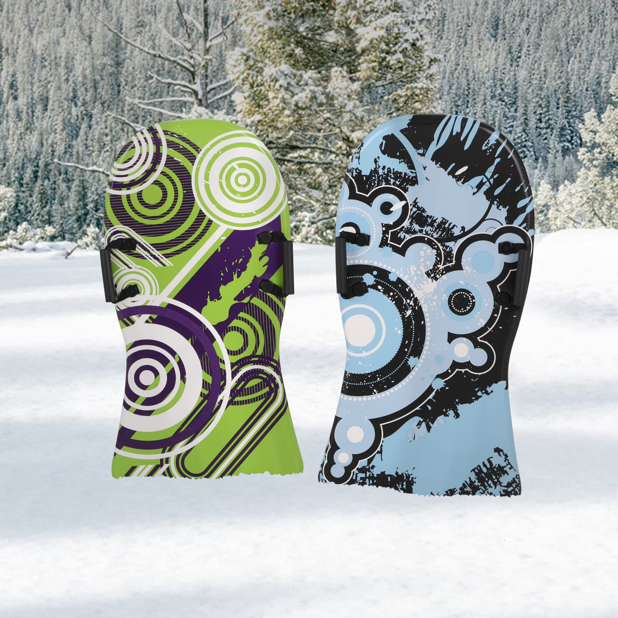 Snapklik.com : LETS CAMP 36 Snow Sled Board, 2-Pack Superior Foam ...