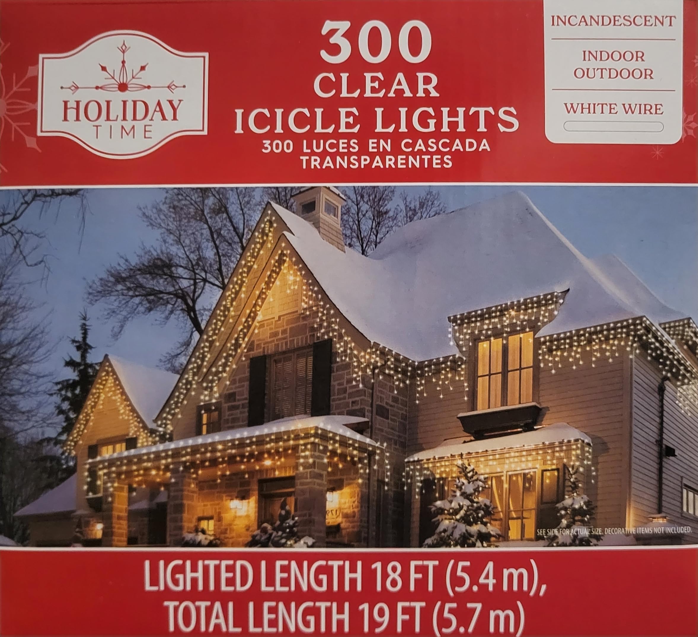 Amazon.com : Holiday Times 300-count Icicle Outdoor String Lights ...