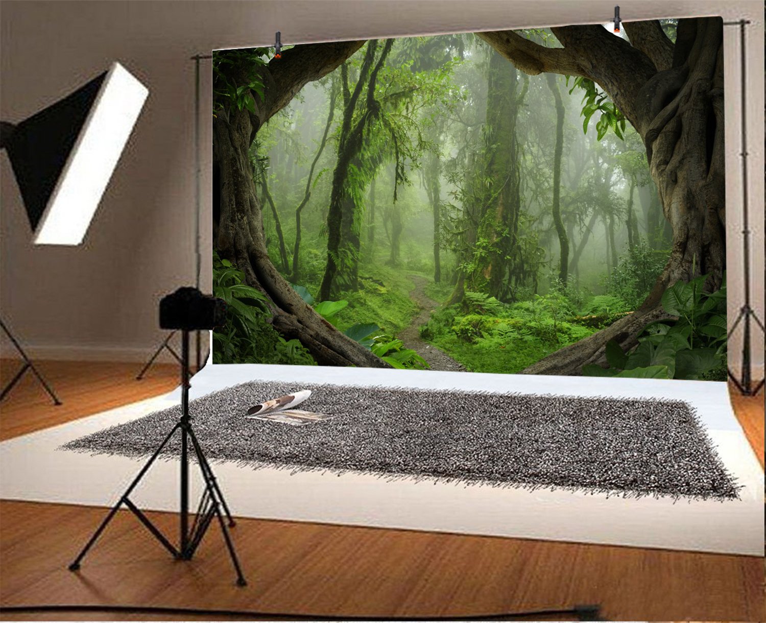 Buy AOFOTO 8x6ft Forest Backdrop Tropical Jungle Rainforest Backdrops ...